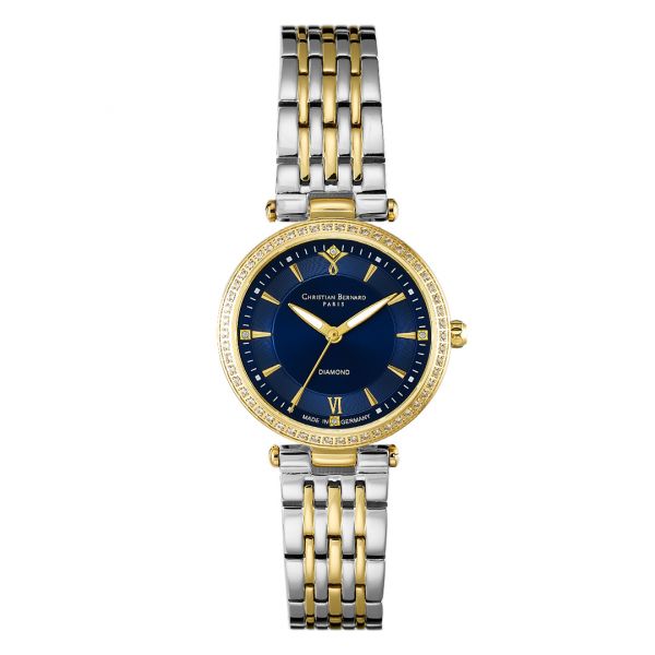 Buy Christian Bernard Streamer Navy Blue Dial Diamond Watch