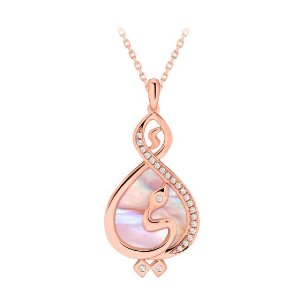 Find The Rose Gold Diamond Umi Pendant With Chain in Dubai.