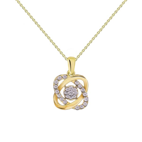 Buy Moving Round Diamond Pendant with Chain Online in Dubai.