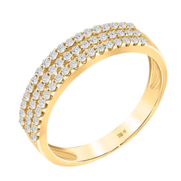 Order 18K Gold Micro Pave Mirage Diamond Ring | LifestyleGCC